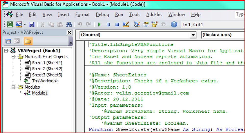 Visual Basic for Applications Automation Library Simple-VBA-functions