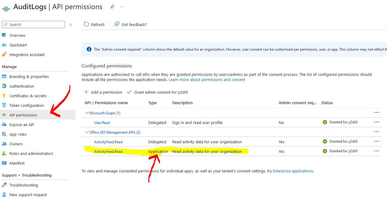 Get Microsoft 365 Unified Audit Logs data